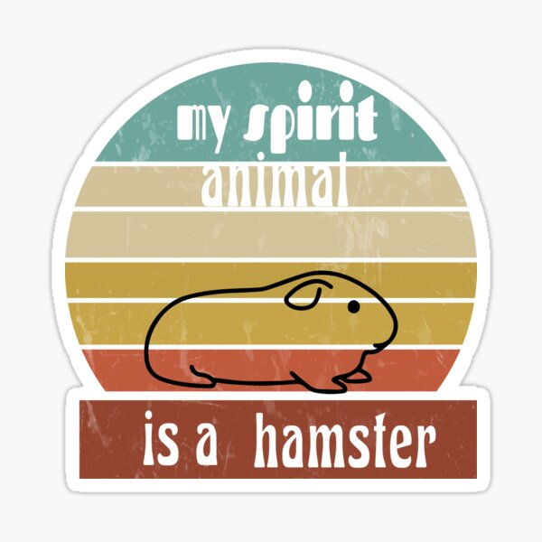 "Fanny my spirit animal is a Hamster, Vintage" Sticker by BelRArt ...