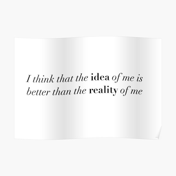 Poster « Citation du livre Verity "Je pense que l'idée de moi est ...