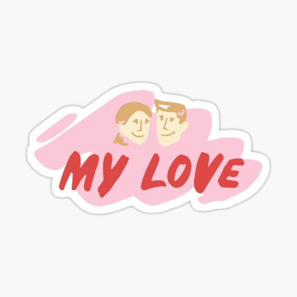 ""My love" text graphics artwork design" Sticker for Sale by hkArt ...