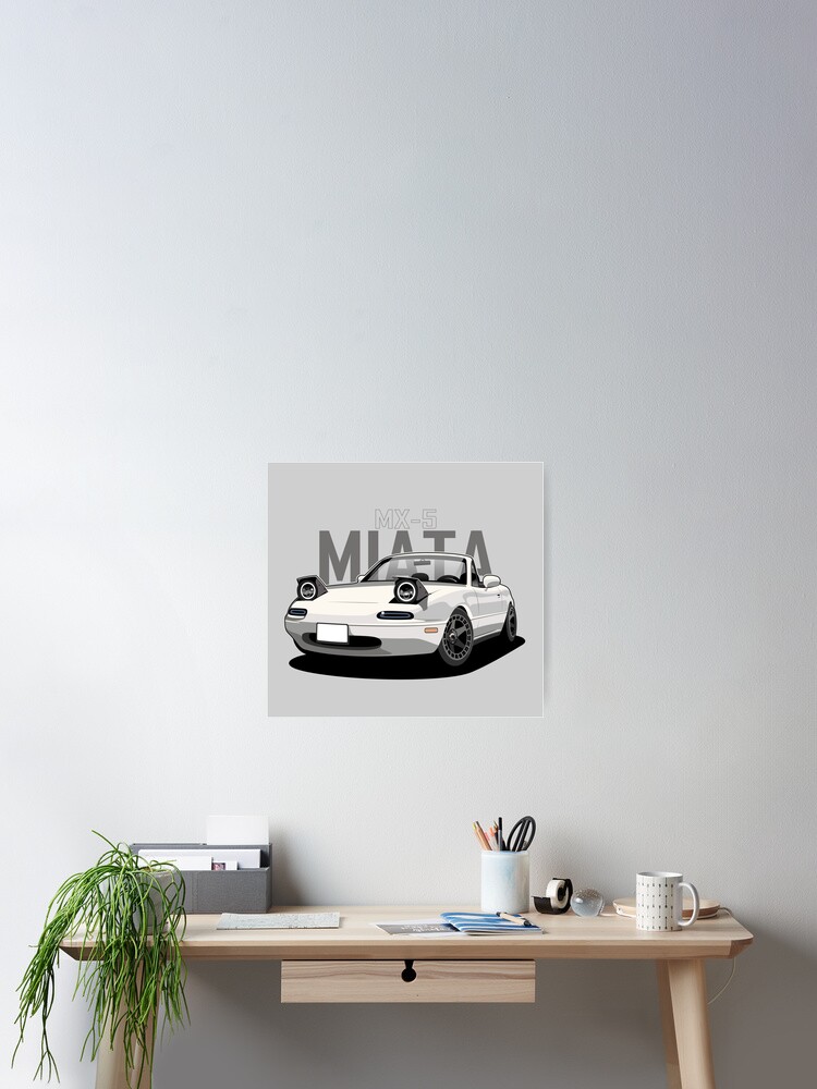 "mazda miata mx5 - vector drawing" Poster by yohannlp | Redbubble