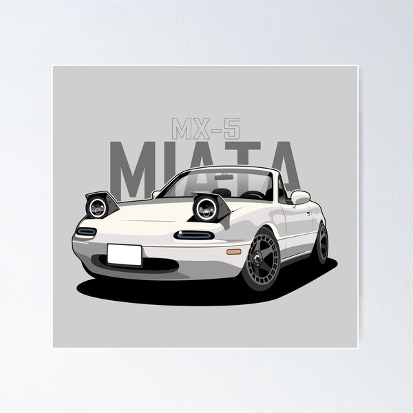 "mazda miata mx5 - vector drawing" Poster by yohannlp | Redbubble