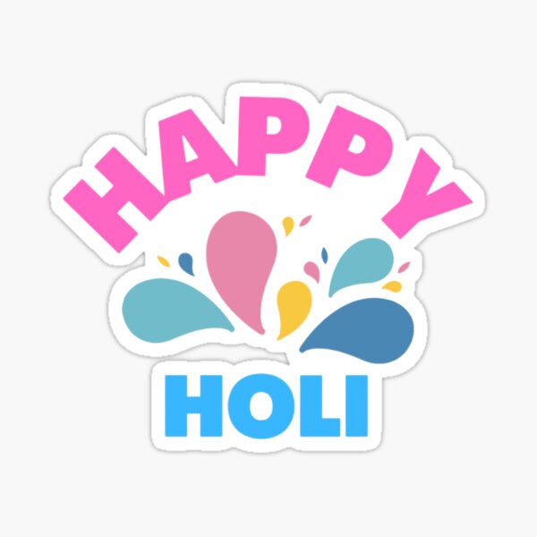 "Happy holi" Sticker by Sumitrakumari | Redbubble