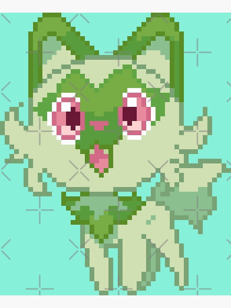 "Sprigatito Pixel Art" Art Print for Sale by AlleenasPixels | Redbubble