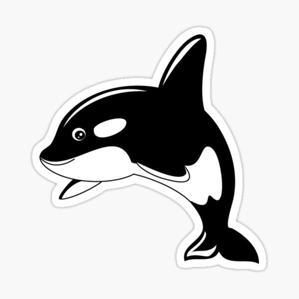 "Cute Orca Animation Sticker" Sticker by GalinStickers | Redbubble