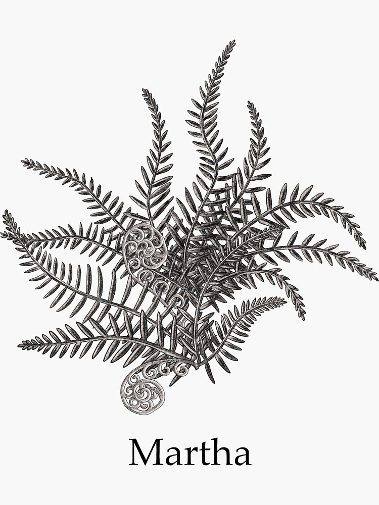 "The Fern - Martha" Sticker for Sale by ARIsEasternStar | Redbubble