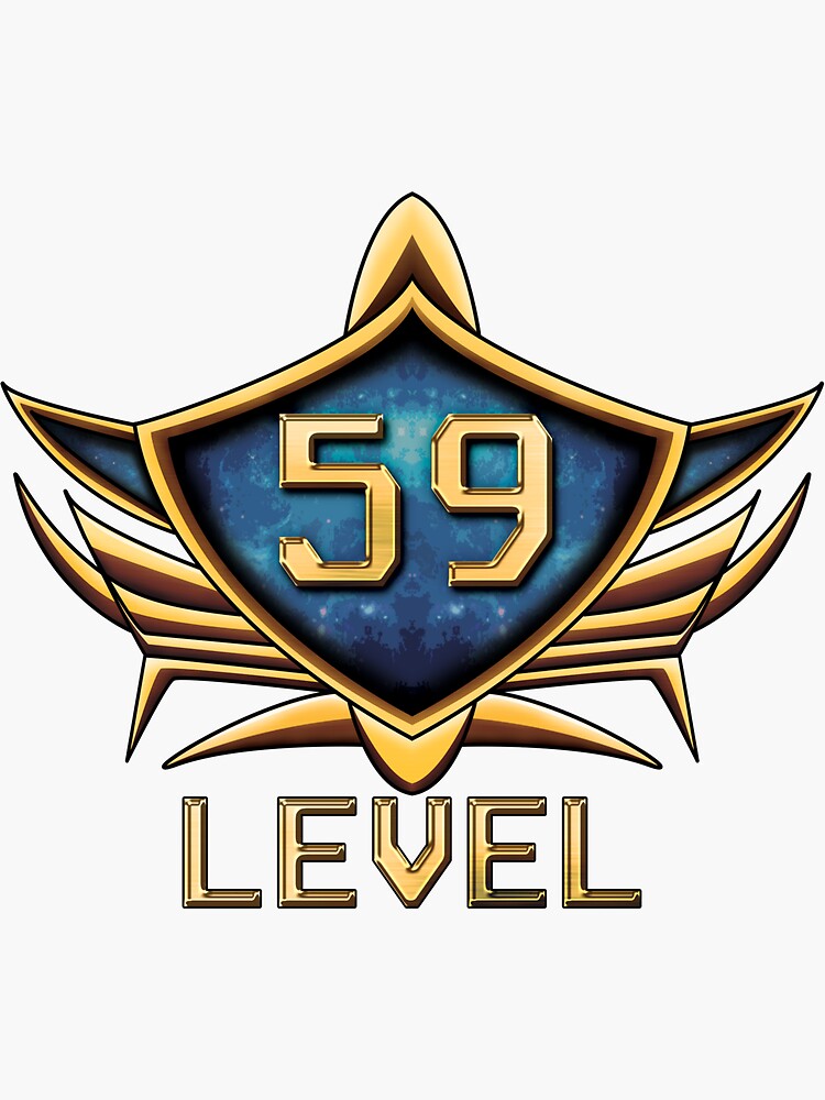"Level 59" Sticker by withoutfilter | Redbubble