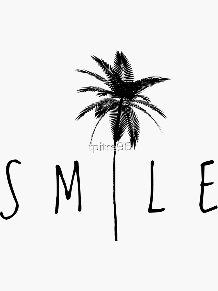 "Smile Palm Tree" Sticker for Sale by tpitre96 | Redbubble