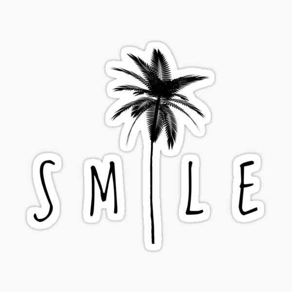 "Smile Palm Tree" Sticker for Sale by tpitre96 | Redbubble
