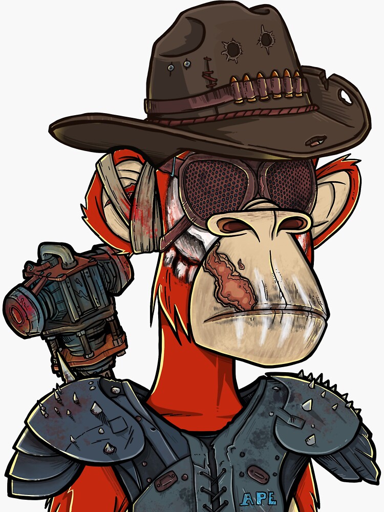 "monkey nft" Sticker for Sale by bhuwnesh | Redbubble