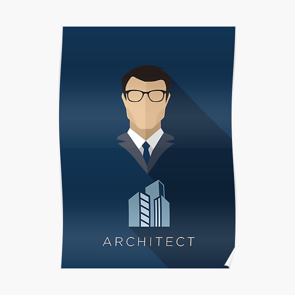 "Minimalistic Architect Smart Architecture Sign" Poster by BrianSmith84 ...