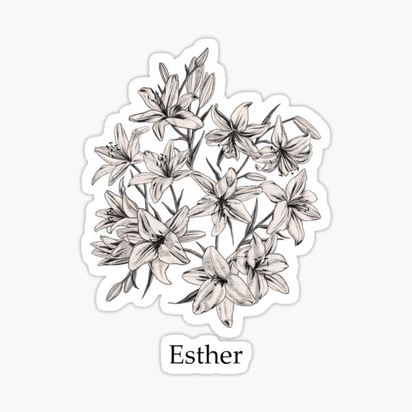 "Lilies - Esther" Sticker for Sale by ARIsEasternStar | Redbubble