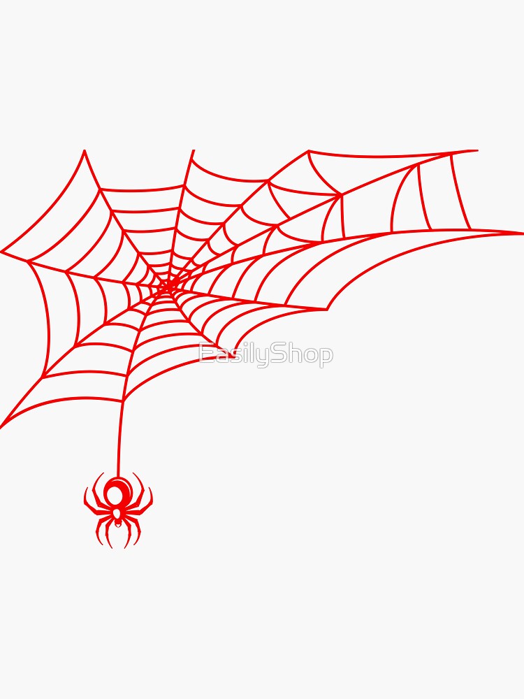 "Spider Symbol (Red Version)" Sticker by EasilyShop | Redbubble