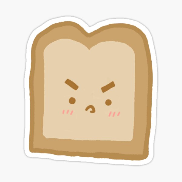 "angry toast" Sticker by sanyaa2808 | Redbubble
