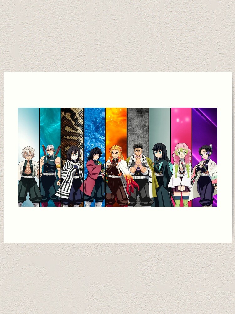 "The Nine Hashiras-Demon Slayer" Art Print by zidaneaz | Redbubble