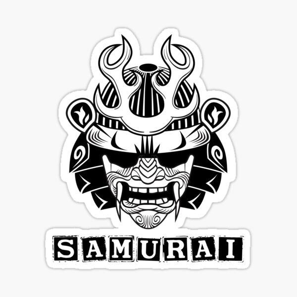 "japanese samurai " Sticker by artMechbal | Redbubble