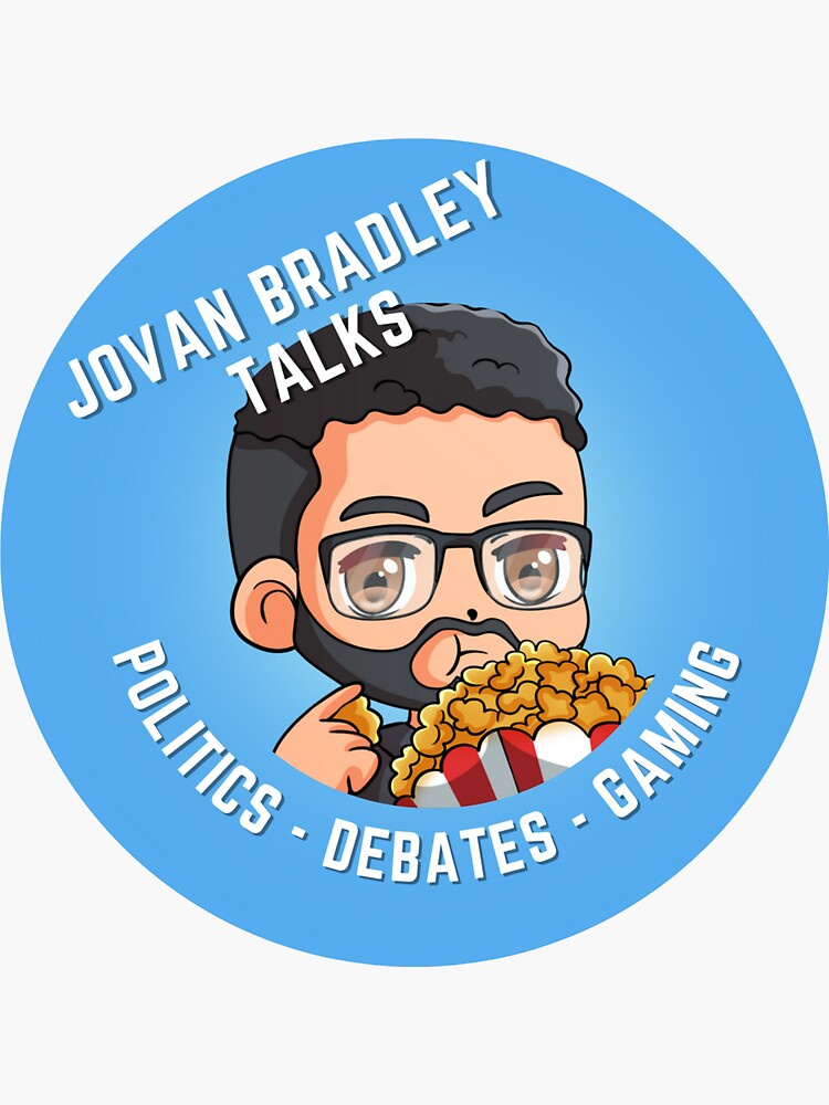 "Jovan Bradley Talks Logo Sticker" Sticker by JovanBradley | Redbubble