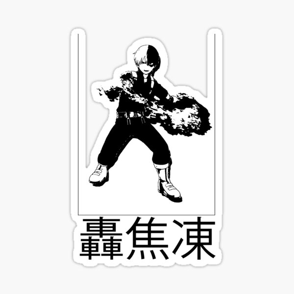 "Funny peeker anime Quotes Shoto Todoroki gifts design cool" Sticker by ...