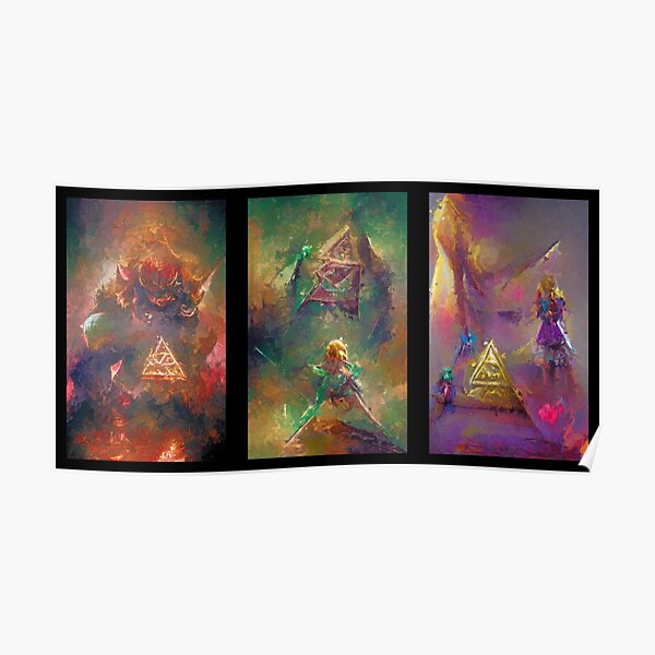 "Triptych - Power, Courage, Wisdom" Poster for Sale by VincentRubens | Redbubble