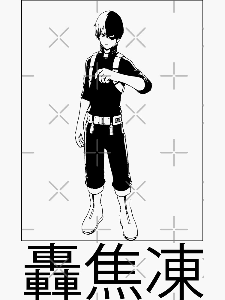 "Funny peeker anime Quotes Shoto Todoroki gifts design cool" Sticker by ...