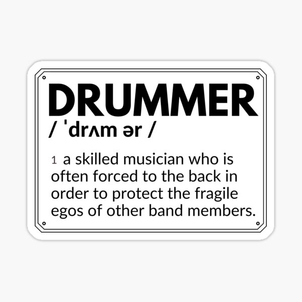 "Drummer Definition (1)" Sticker by bloody-L | Redbubble