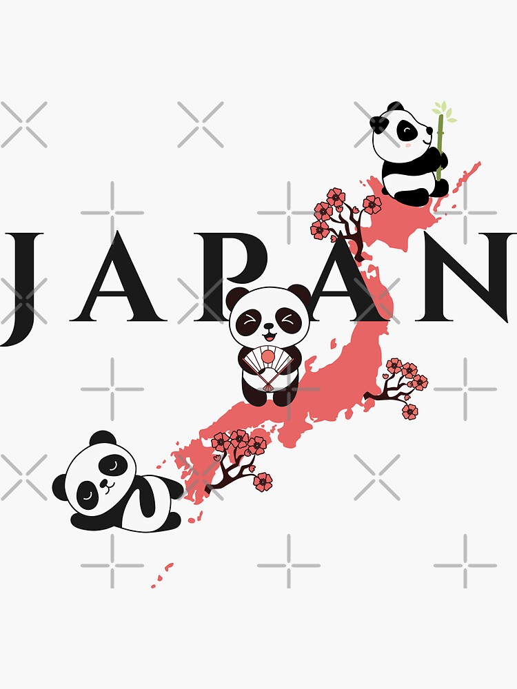 "JAPAN - Japanese pandas" Sticker by Cool-Mood | Redbubble