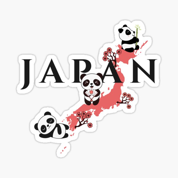 "JAPAN - Japanese pandas" Sticker by Cool-Mood | Redbubble