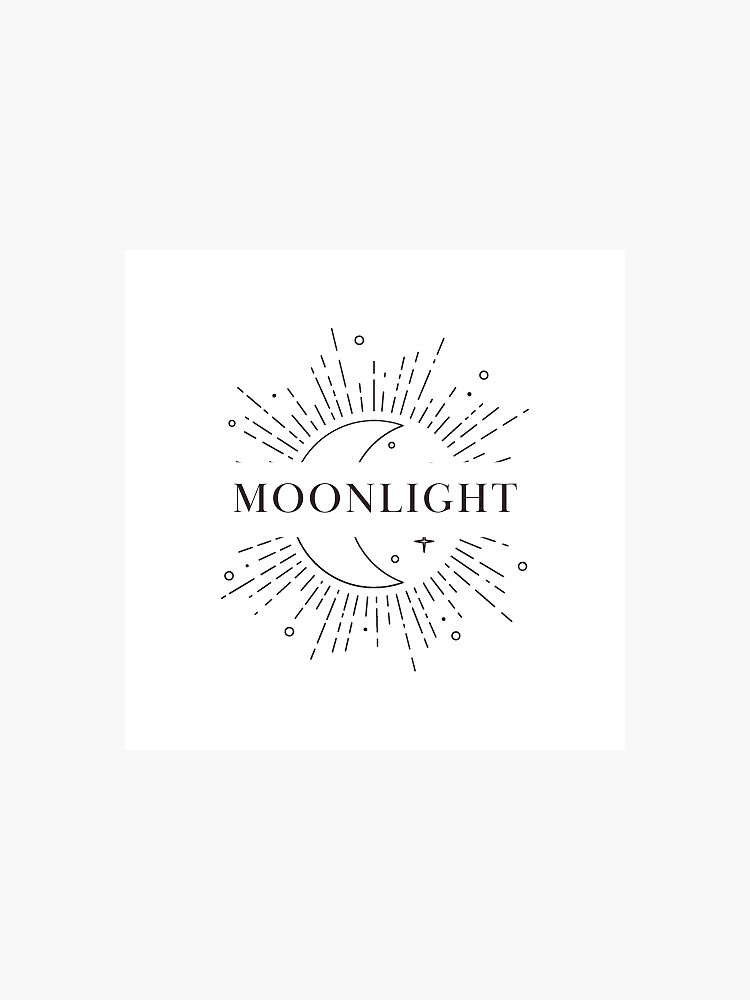 "Moonlight logo" Sticker by alessandrasshop | Redbubble