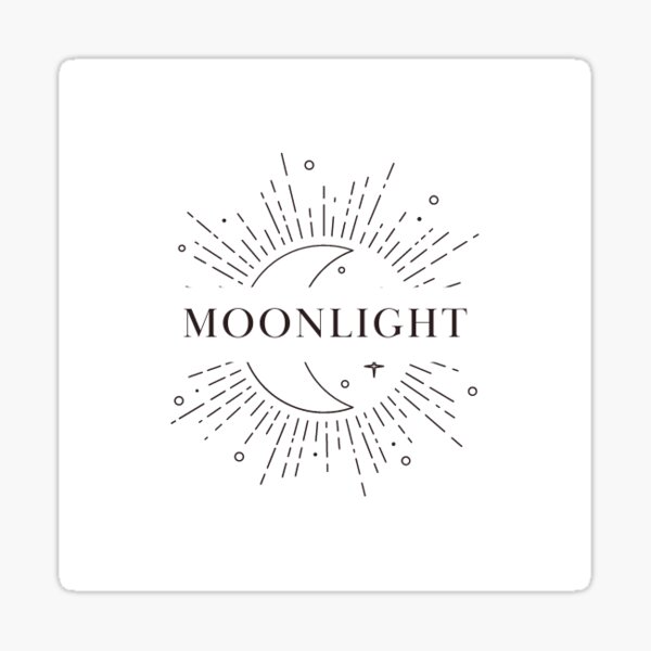 "Moonlight logo" Sticker by alessandrasshop | Redbubble