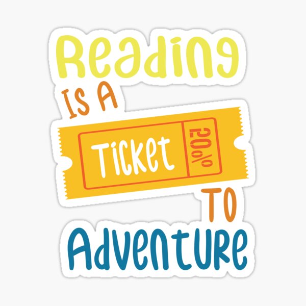 "Reading Adventure Library Student Teacher Book School" Sticker by ...
