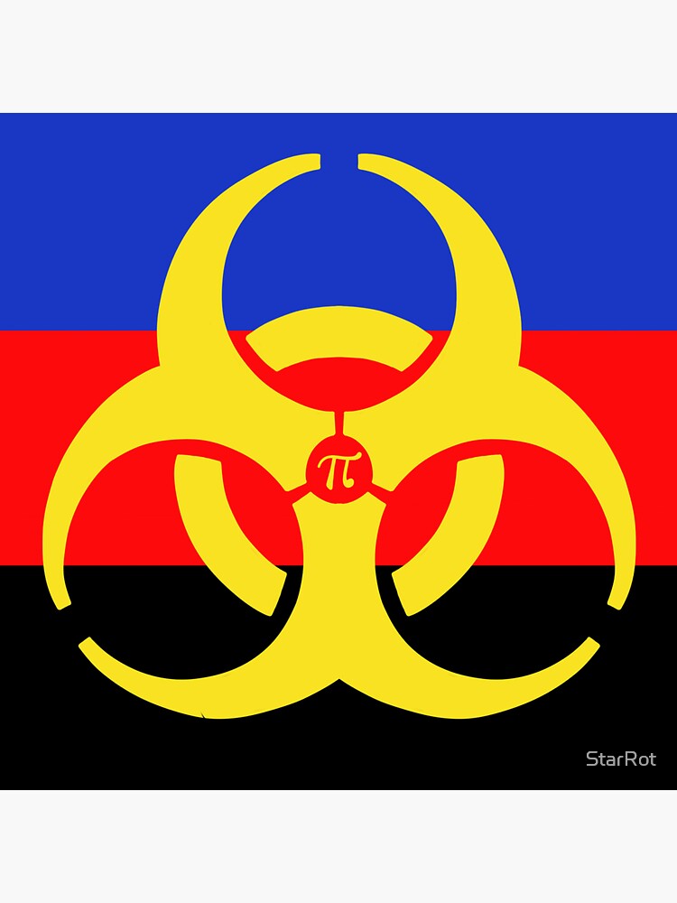 "Polyamorous pride Biohazard Flag" Sticker by StarRot | Redbubble