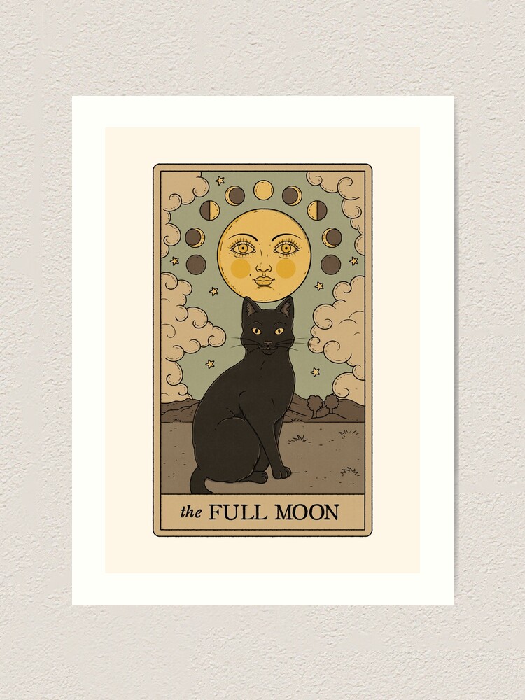 "The Full Moon Cat" Art Print for Sale by thiagocorream | Redbubble