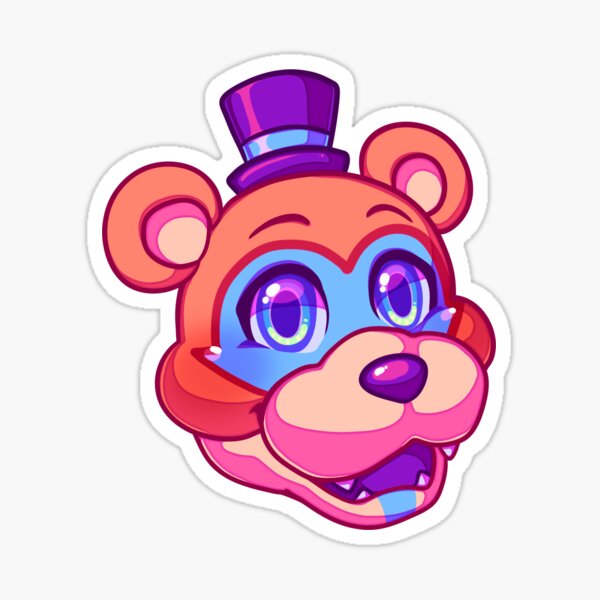 "Glamrock Freddy [Neon Ver]" Sticker for Sale by rabbitflesh | Redbubble