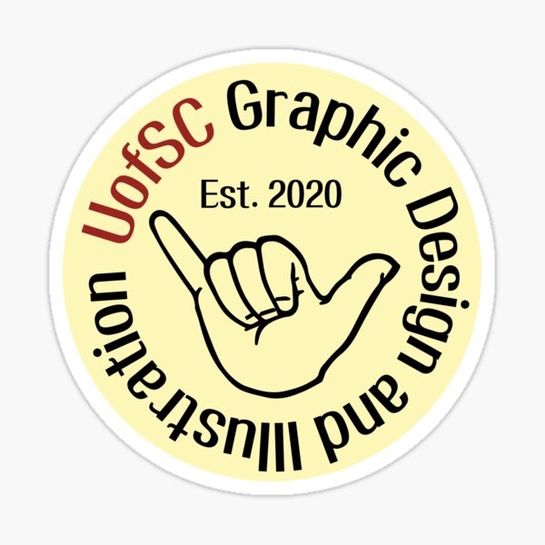 "UofSC Graphic design and Illustration" Sticker by jessstan | Redbubble