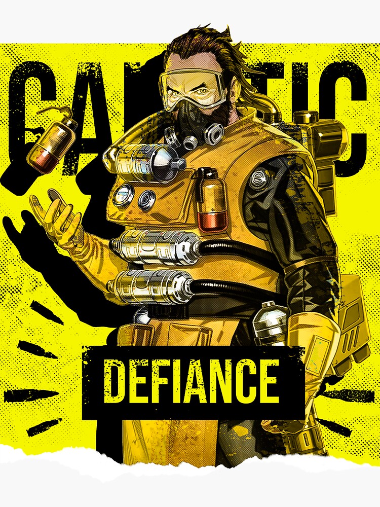 "Apex Legends Caustic defiance" Sticker by trino21 | Redbubble