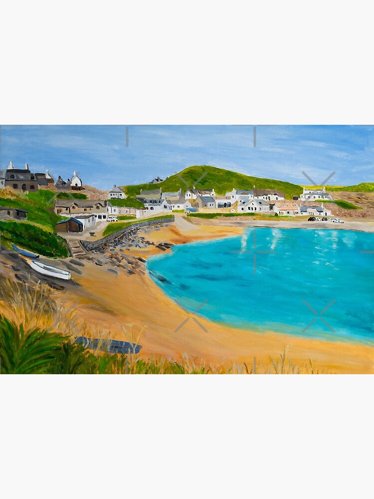 "Artwork Collieston beach in Aberdeenshire in Scotland" Canvas Print ...