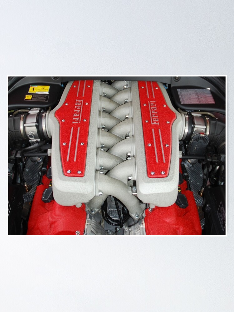"Ferrari V12 Engine- 599 GTB" Poster by lizdomett | Redbubble