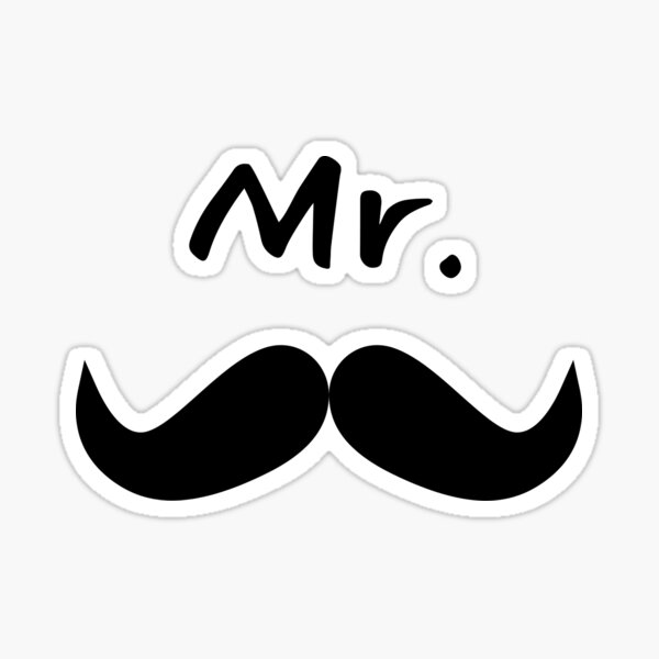 "Mr Mustache" Sticker by al67ami | Redbubble