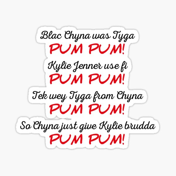 "Blac Chyna Was Tyga Pum Pum " Sticker by Profashionall | Redbubble