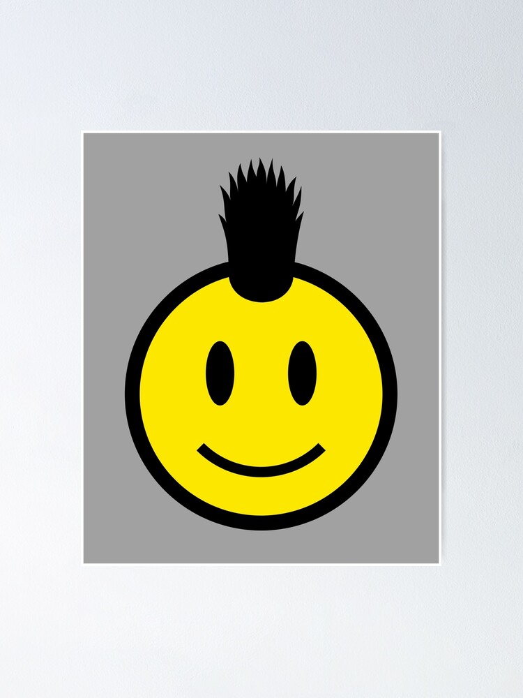 "Punk Smiley" Poster by hard-wear | Redbubble