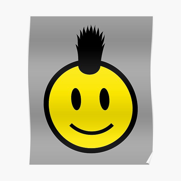 "Punk Smiley" Poster by hard-wear | Redbubble