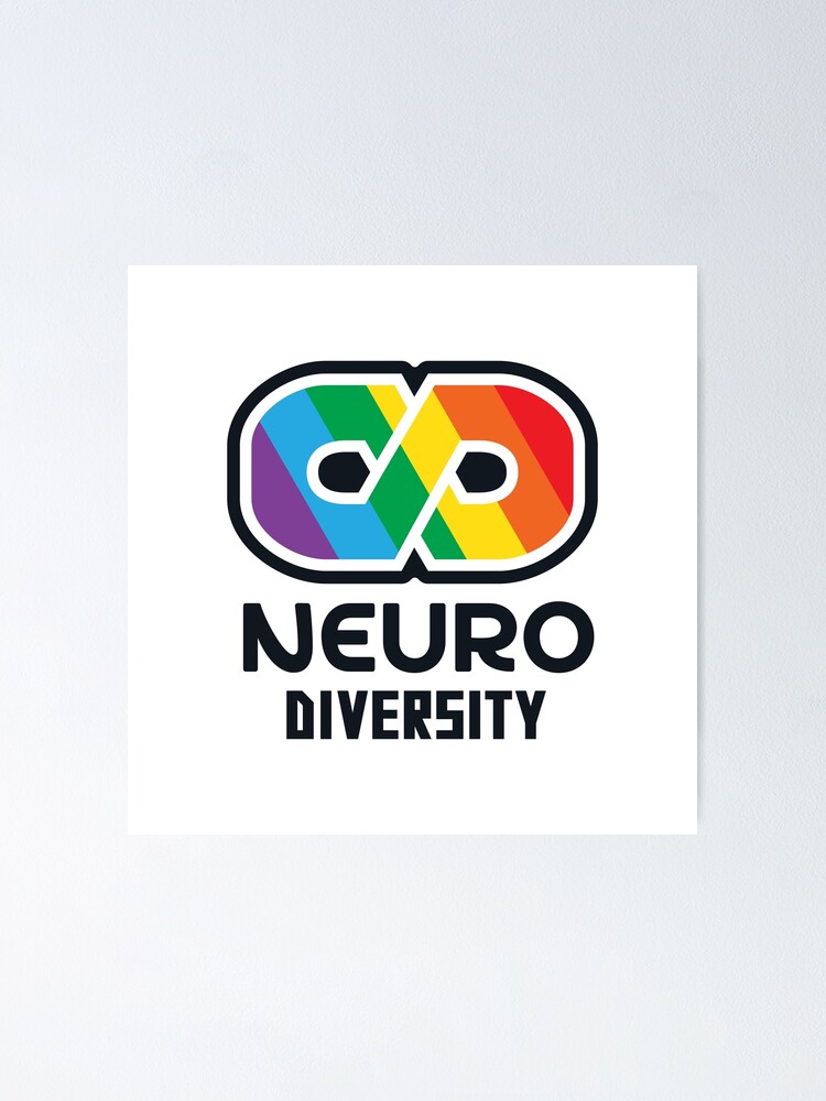 "NEUROdiversity Rainbow Ribbon" Poster for Sale by Nakikej | Redbubble