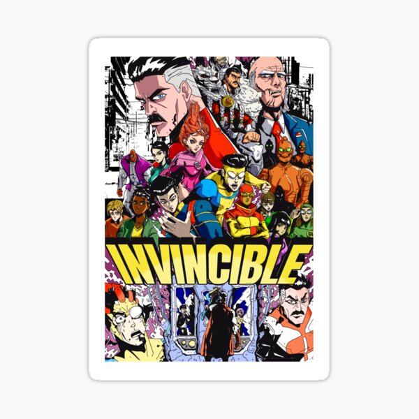 "Invincible Manga Style" Sticker by hansoloski | Redbubble