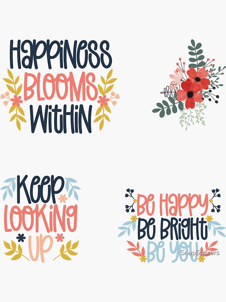 "Floral Garden Quotes " Sticker by SnapStickers | Redbubble