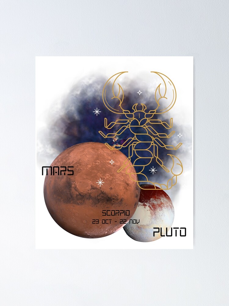 "Scorpio Zodiac with Mars Pluto Influence" Poster for Sale by NewLunar ...