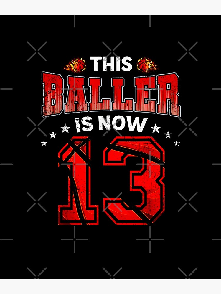 "13th Birthday Boys Basketball Player Gifts 13 Years Old Kids" Poster ...