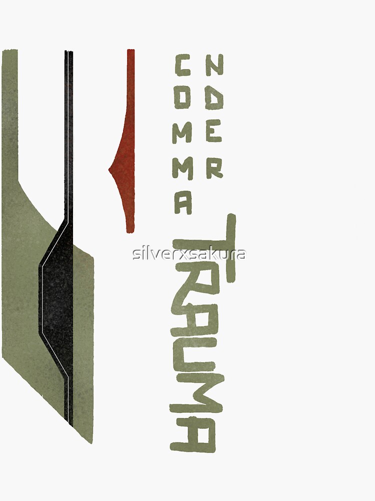 "Commander Trauma" Sticker by silverxsakura | Redbubble