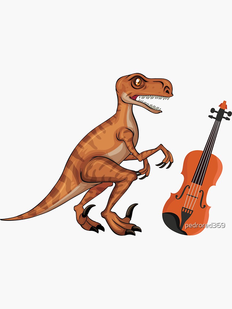 "Dinosaur Playing Violin ,Funny Good Dinosaur Violin Lovers Art ...