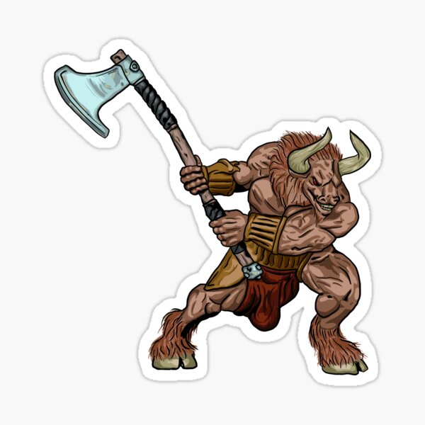 "DND Minotaur" Sticker for Sale by Black-Orc | Redbubble