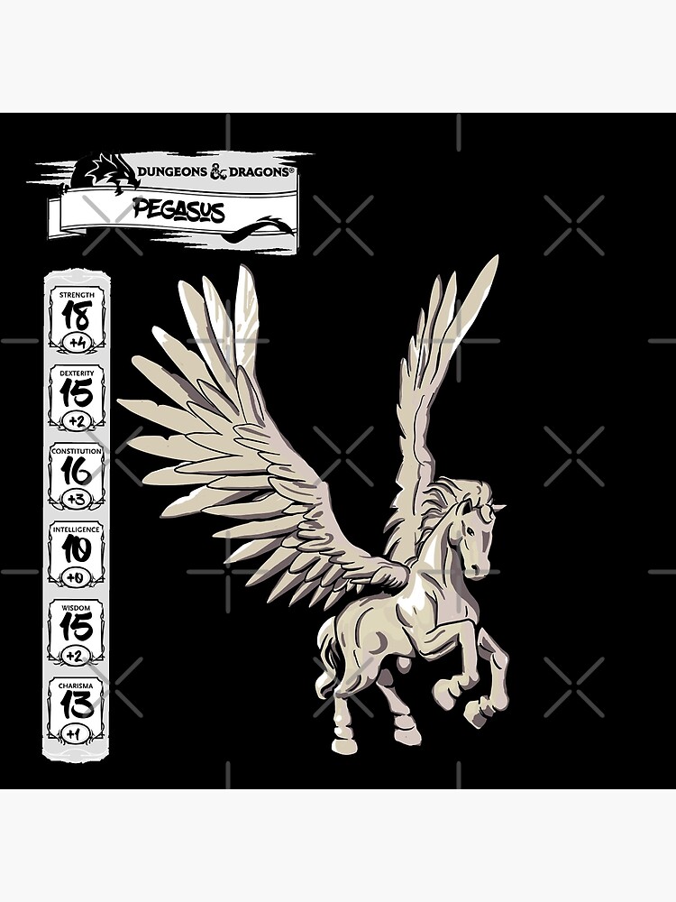 "DND Pegasus Stats" Poster for Sale by Black-Orc | Redbubble