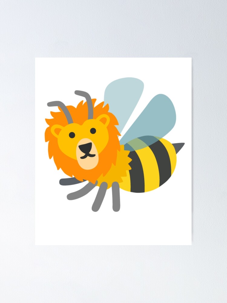 "Lion Bee" Poster for Sale by Jkl80 | Redbubble